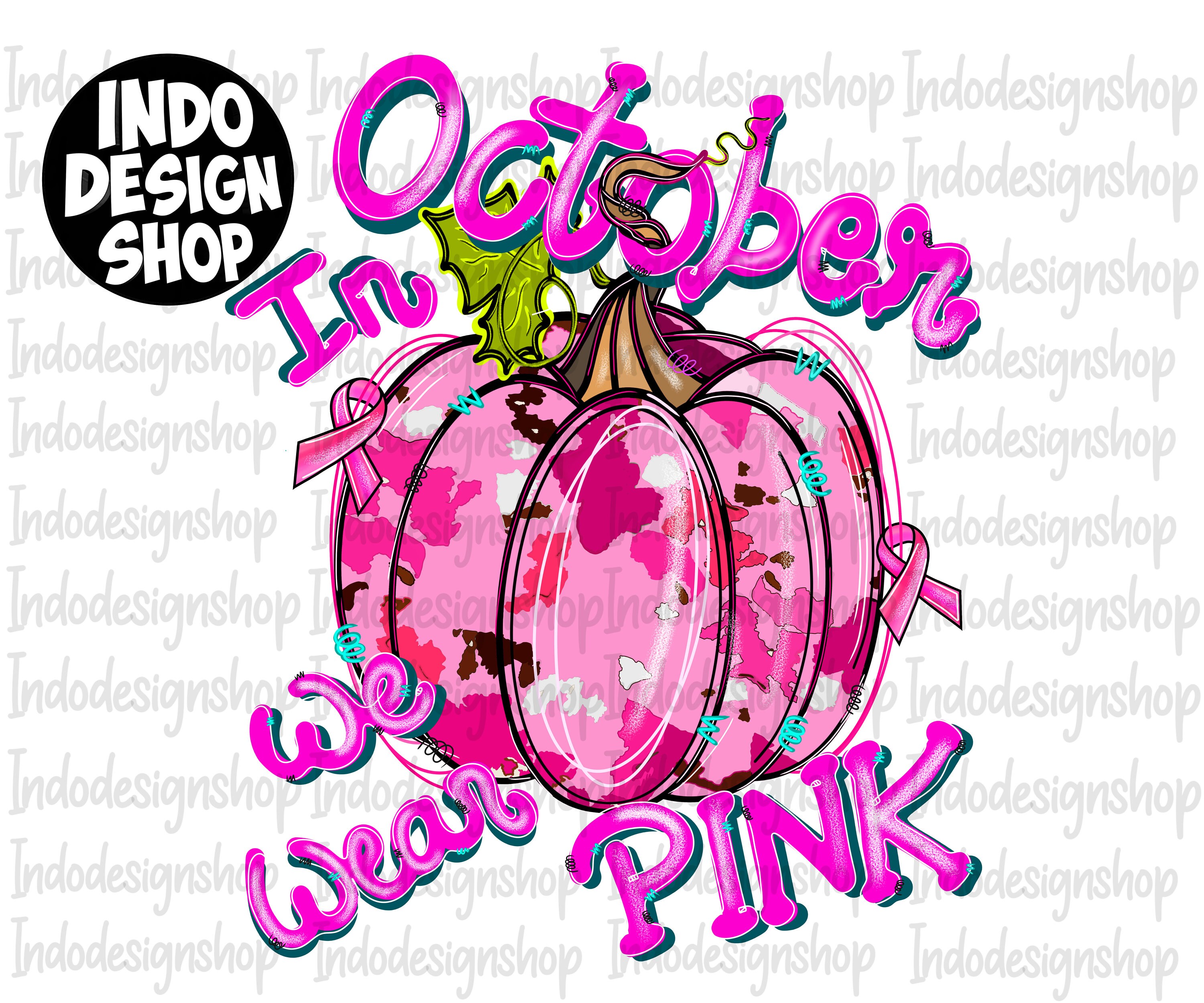 En octubre usamos png rosa En octubre usamos archivo png rosa - Etsy España