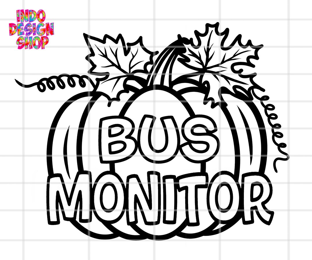 Bus Monitor Fall Svg Png, Fall Bus Monitor Svg Png, Thanksgiving Bus ...