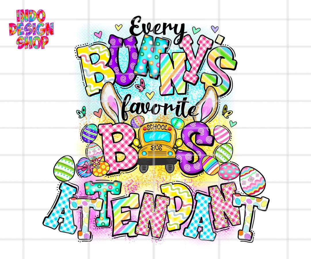 Easter Bus Attendant Png File for Sublimation and Digital Download ...