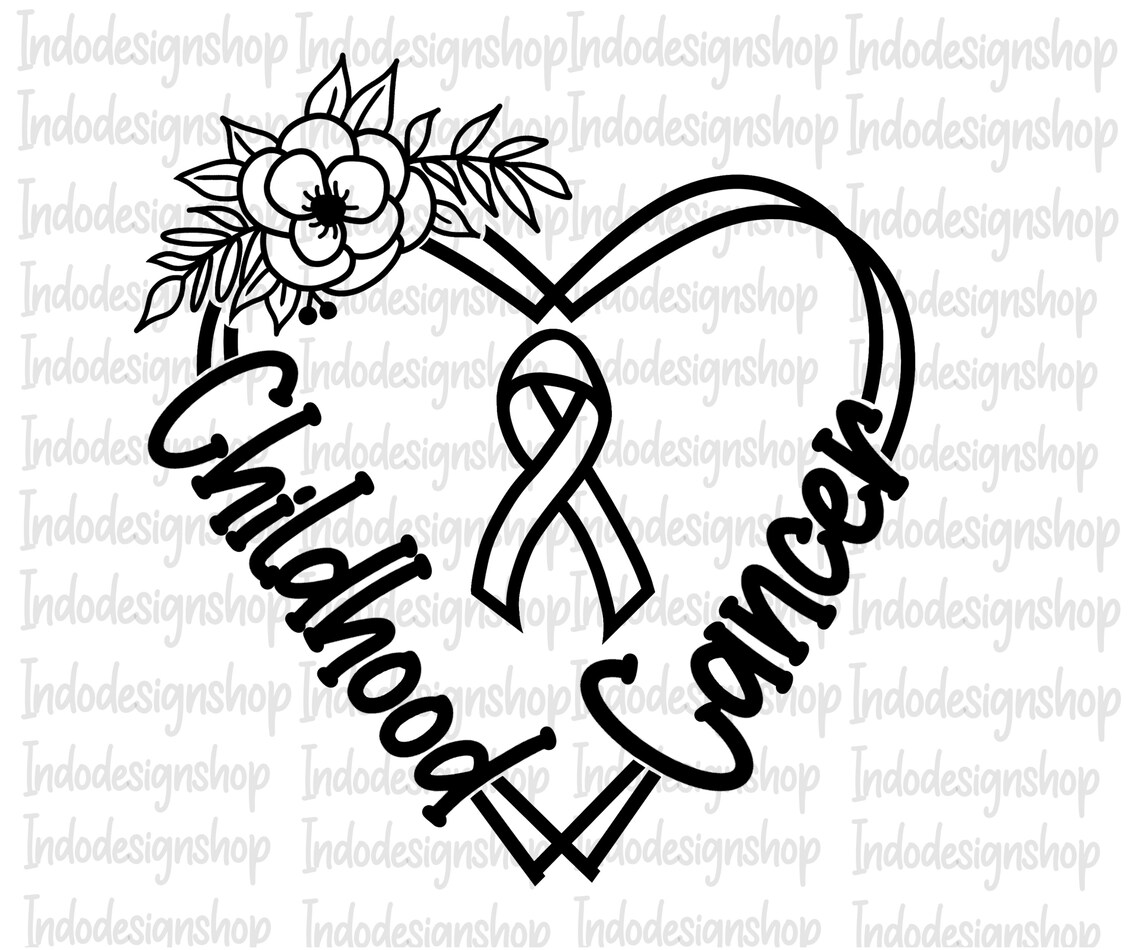 Childhood Cancer Svg Floral Childhood Cancer Svg Png - Etsy