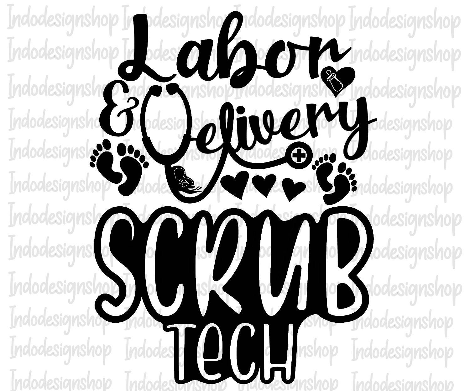 Labor and Delivery Scrub Tech Svg, L and D Nurse Svg, LD Nurse Svg Png ...