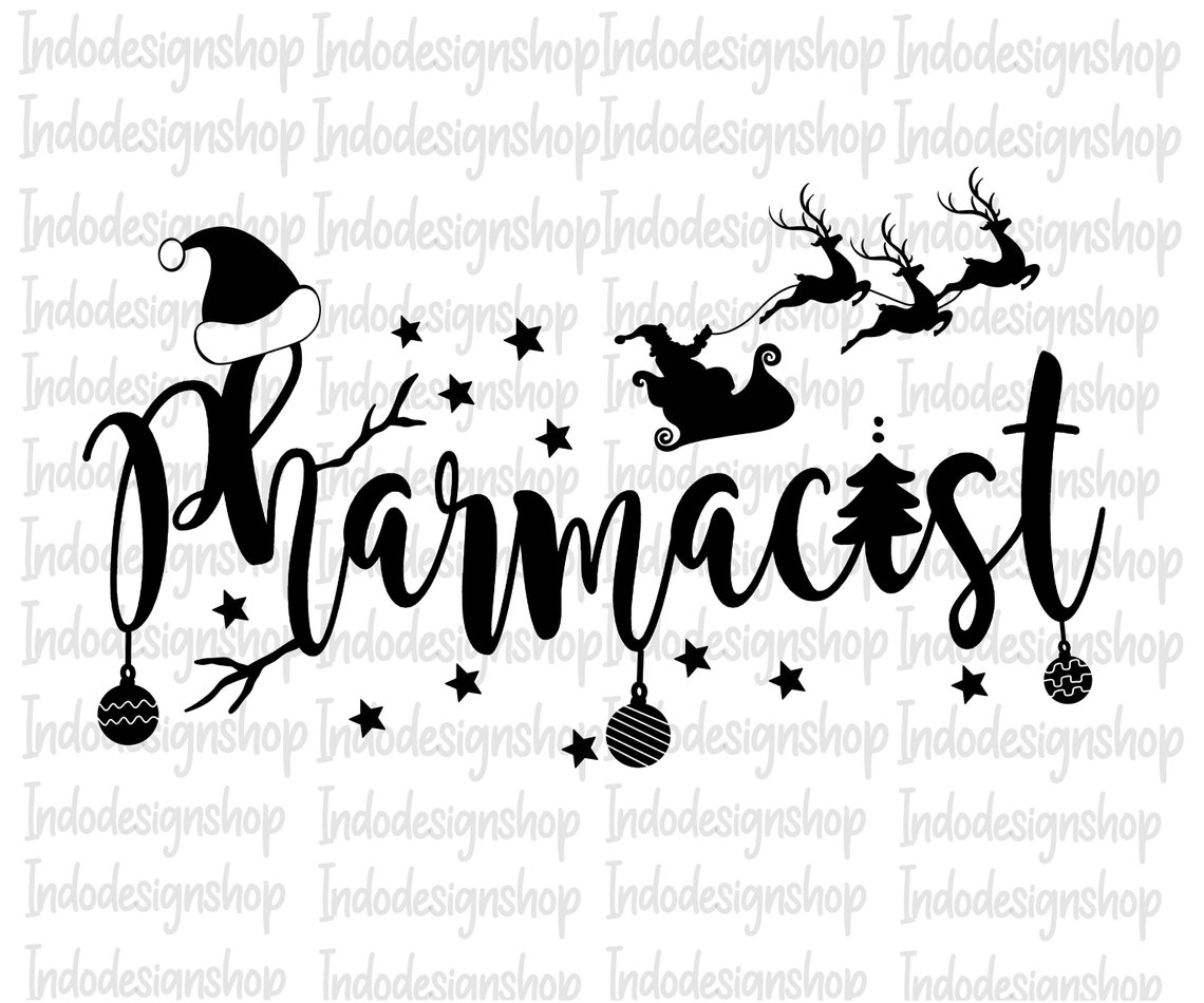 Christmas Pharmacist Png Svg Christmas Pharmacy Tech Png Svg | Etsy