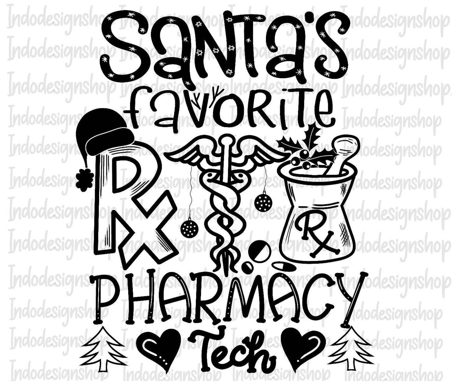 Santa's Favorite Pharmacy Tech Svg Png Christmas Pharmacy - Etsy