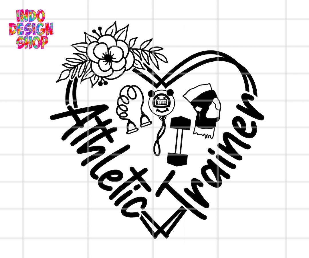 Floral Athletic Trainer Svg Png, Athletic Trainer Svg Png Sublimation ...