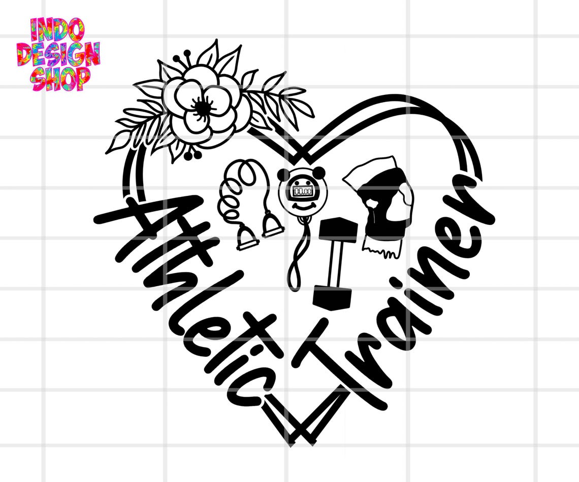 Floral Athletic Trainer Svg Png, Athletic Trainer Svg Png Sublimation ...