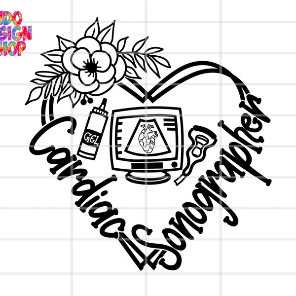 Cardiac Sonographer Svg - Etsy