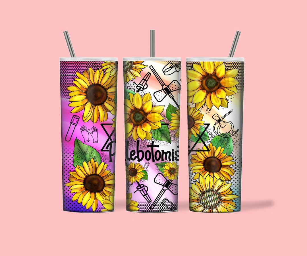 Summer Phlebotomist Tumbler Wrap Png, Sunflower Phlebotomist Tumbler ...