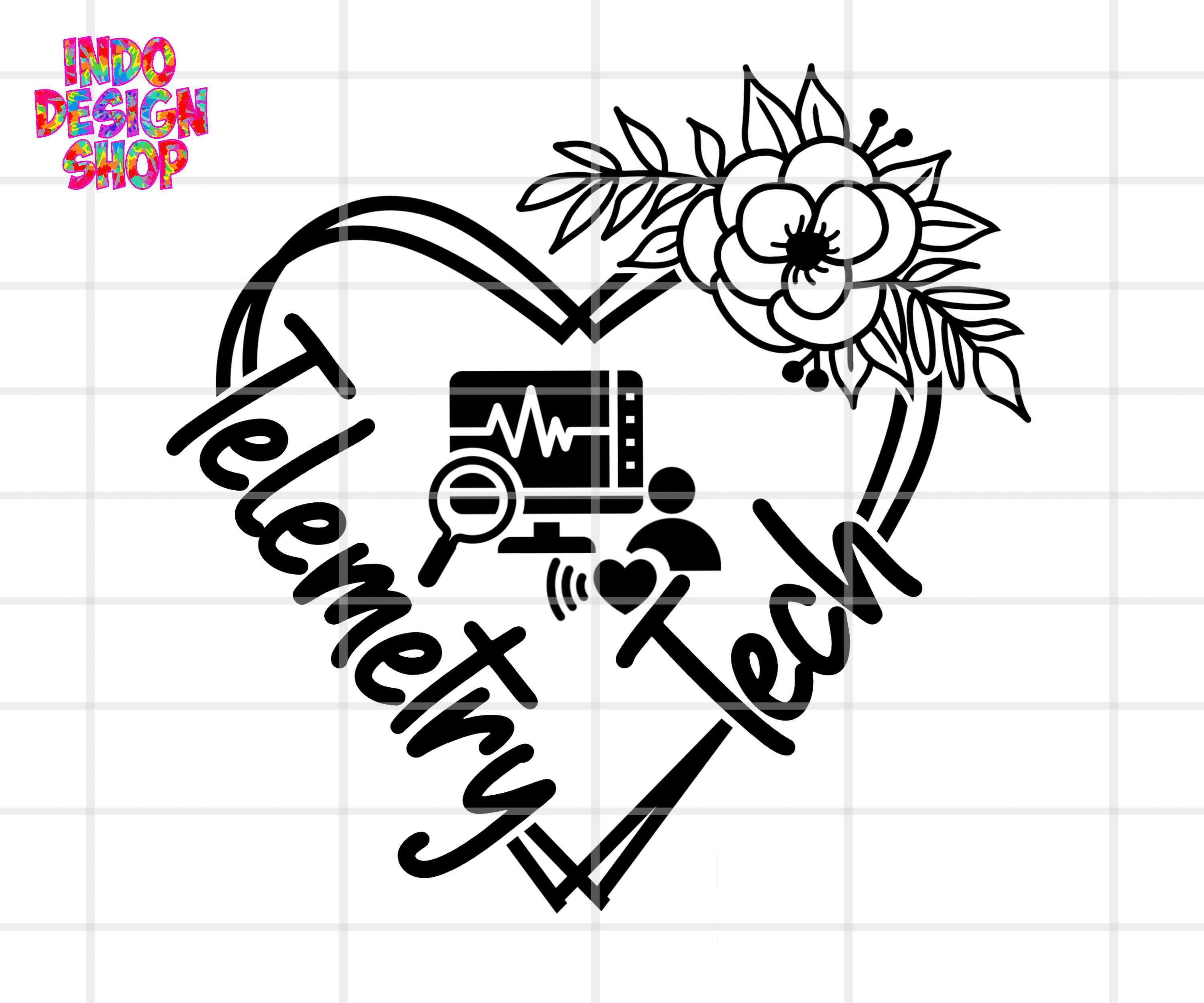 Telemetry Tech PNG SVG, Floral Telemetry Tech SVG Png, Telemetry Crew ...