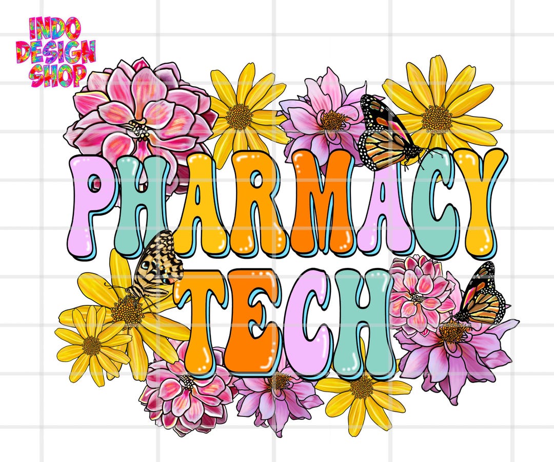 Spring Pharmacy Tech Png Sublimation Design, Autumn Pharmacy Tech Png ...