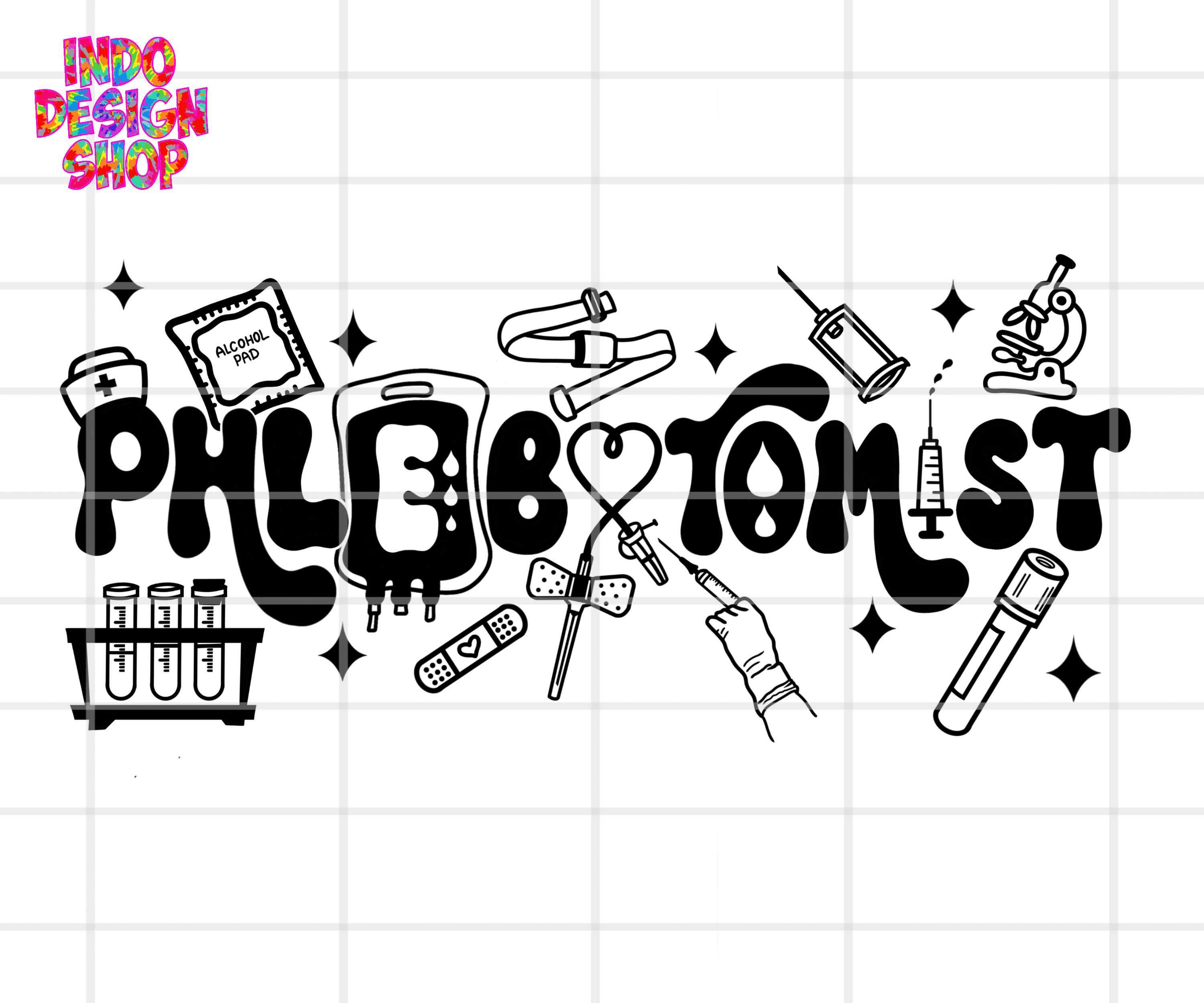 Phlebotomist SVG PNG: Phlebotomist Shirt Design (digital Download), Lab ...