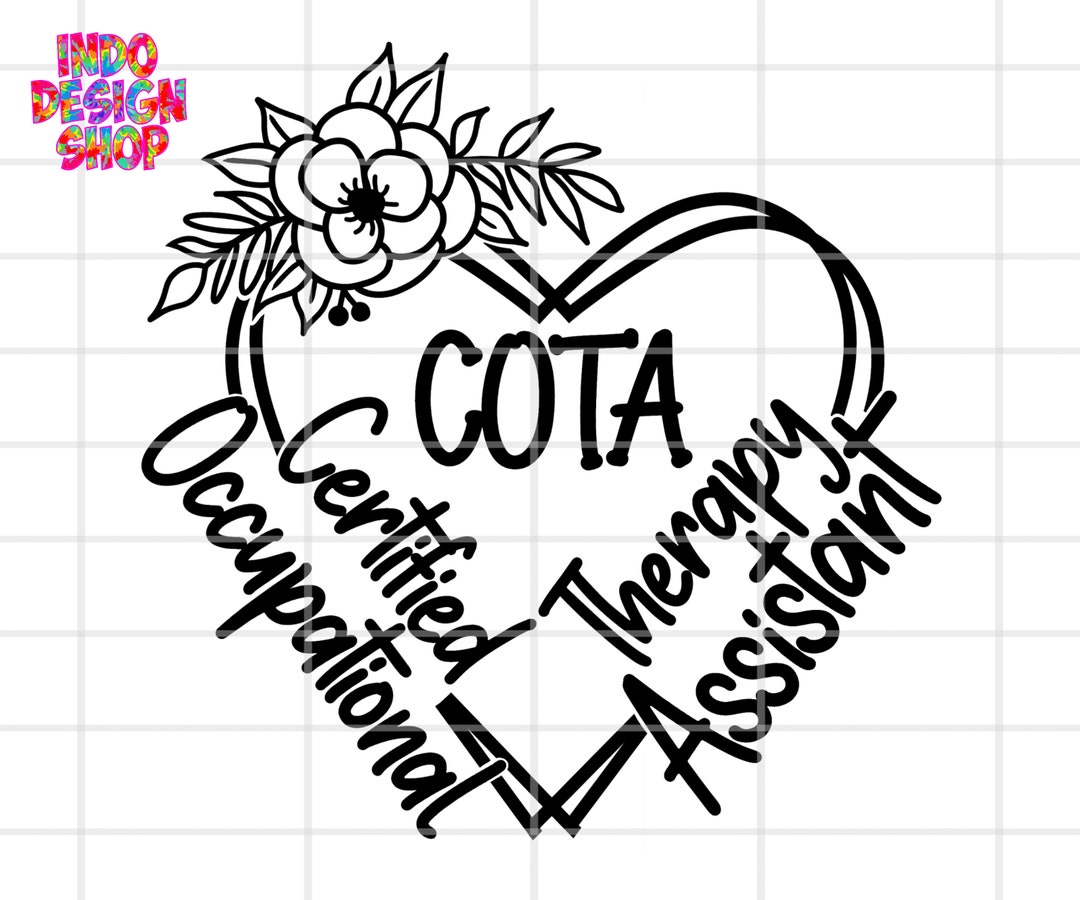 Certified Occupational Therapist Assistant Svg, Floral Occupational ...