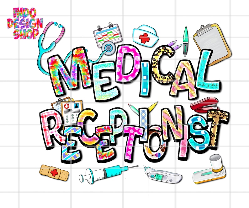 Medical Receptionist Png, Medical Receptionist Shirt Png, Colorful ...