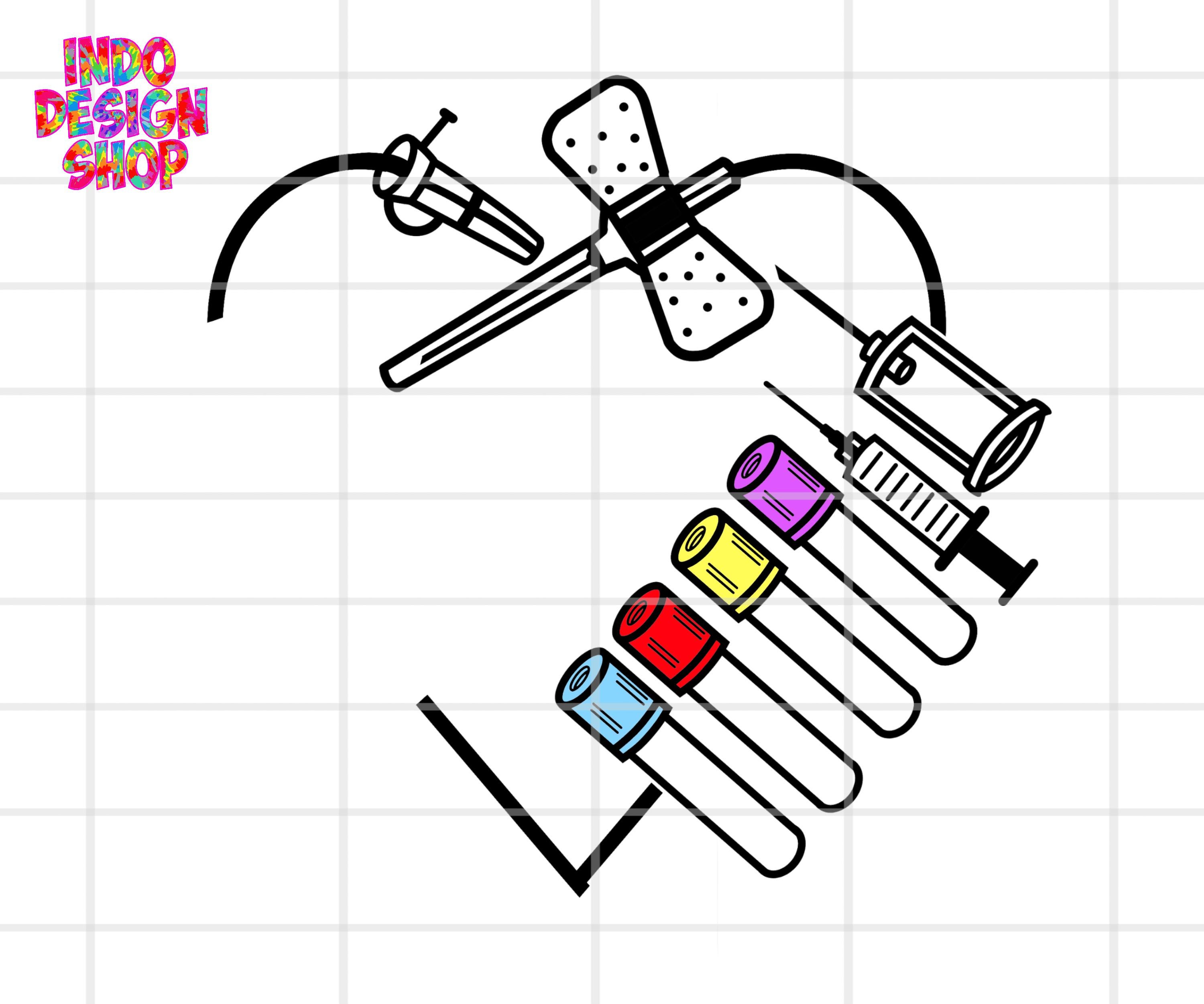 Phlebotomy SVG PNG: Butterfly Needle, Tubes Logo (digital Image) - Etsy