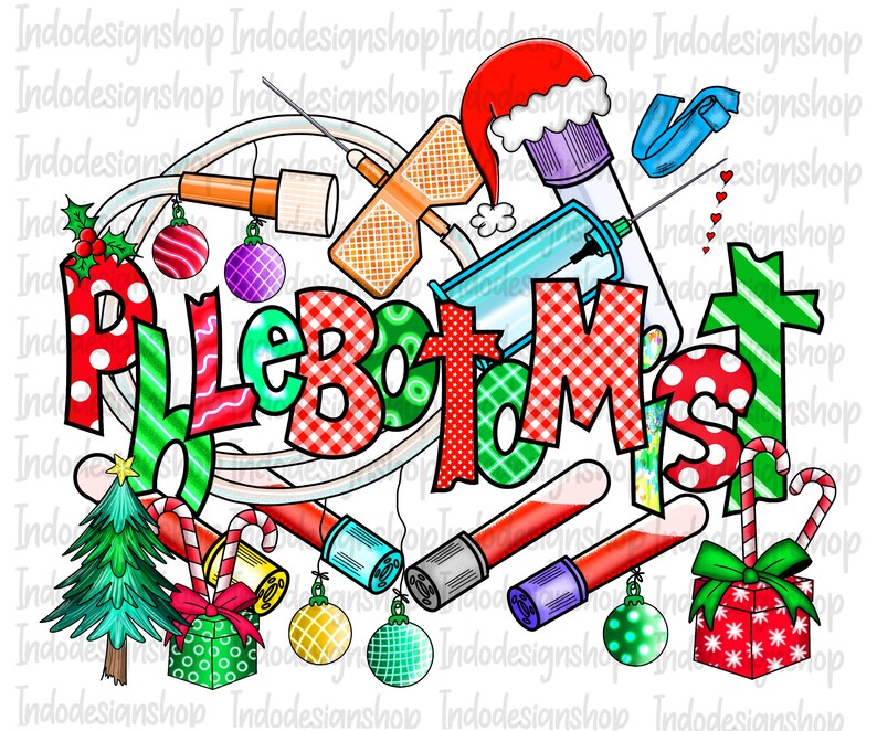 Christmas Phlebotomist Png Christmas Phlebotomist Png - Etsy