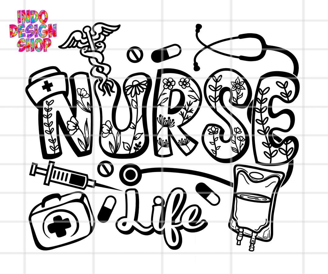 Floral Nurse Svg Png, Spring Nurse Svg Png, Summer Nurse Svg Png, Nurse ...