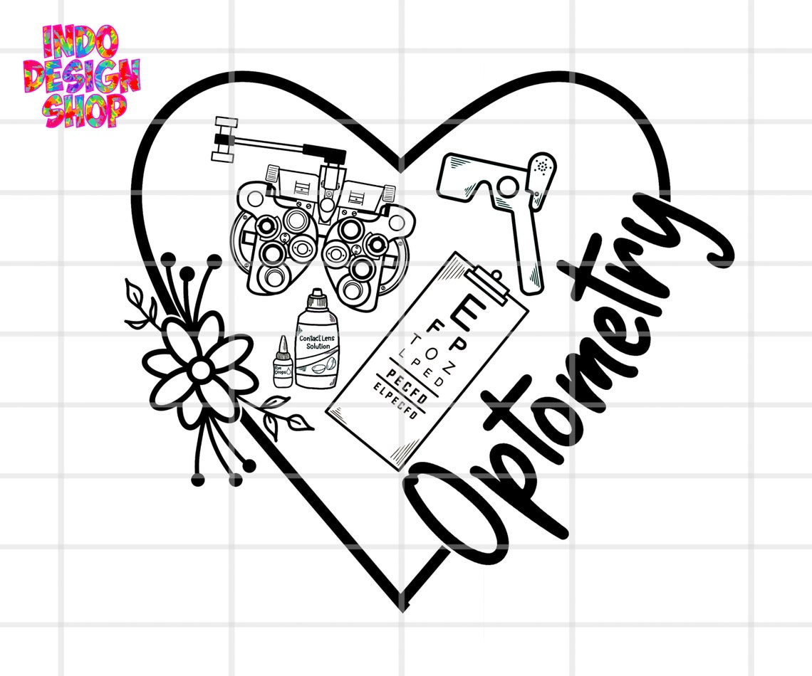 Optometry Svg Png, Floral Optometry Svg Png, Optometrist Svg, Optometry ...