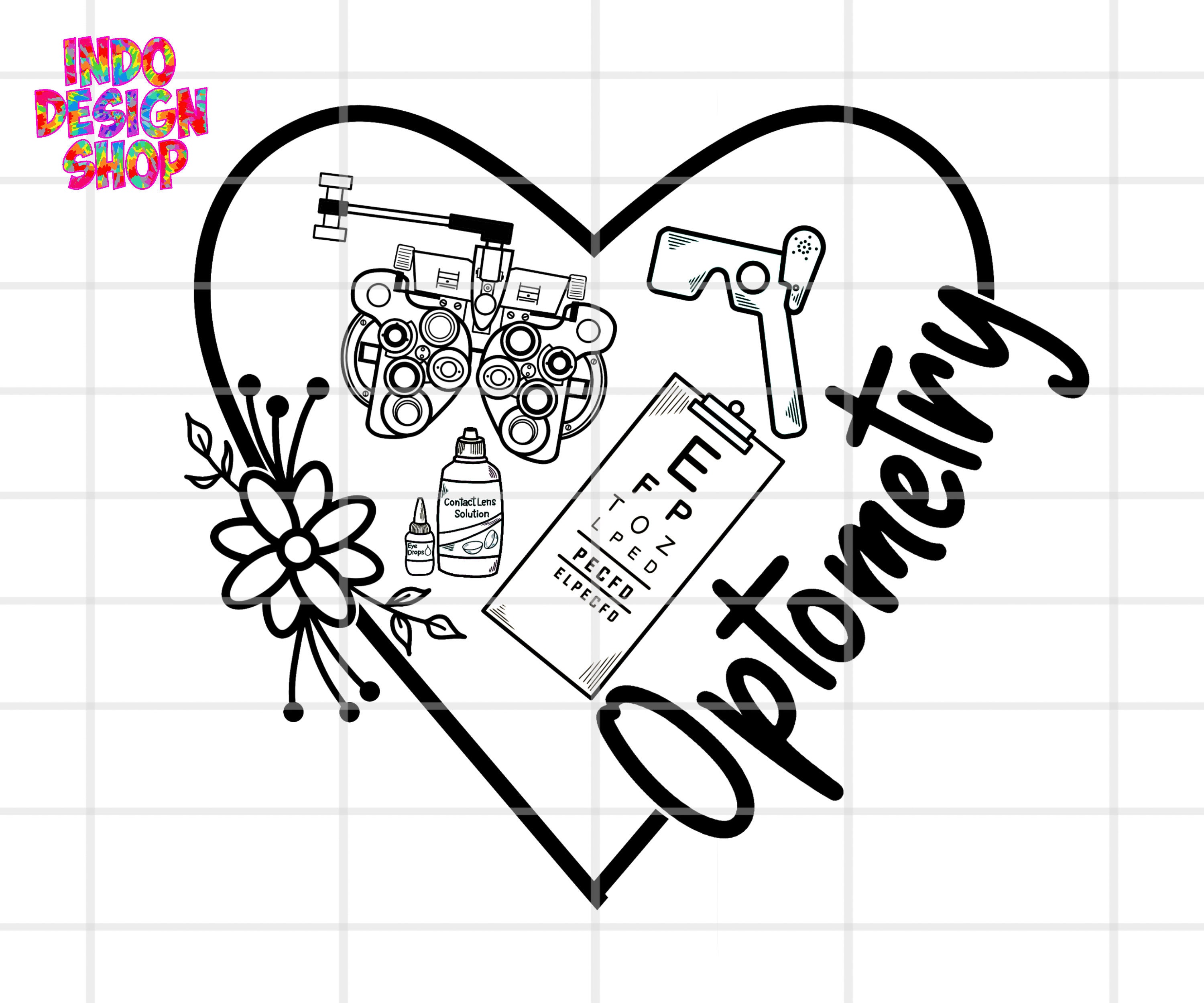 Optometry Svg Png, Floral Optometry Svg Png, Optometrist Svg, Optometry ...