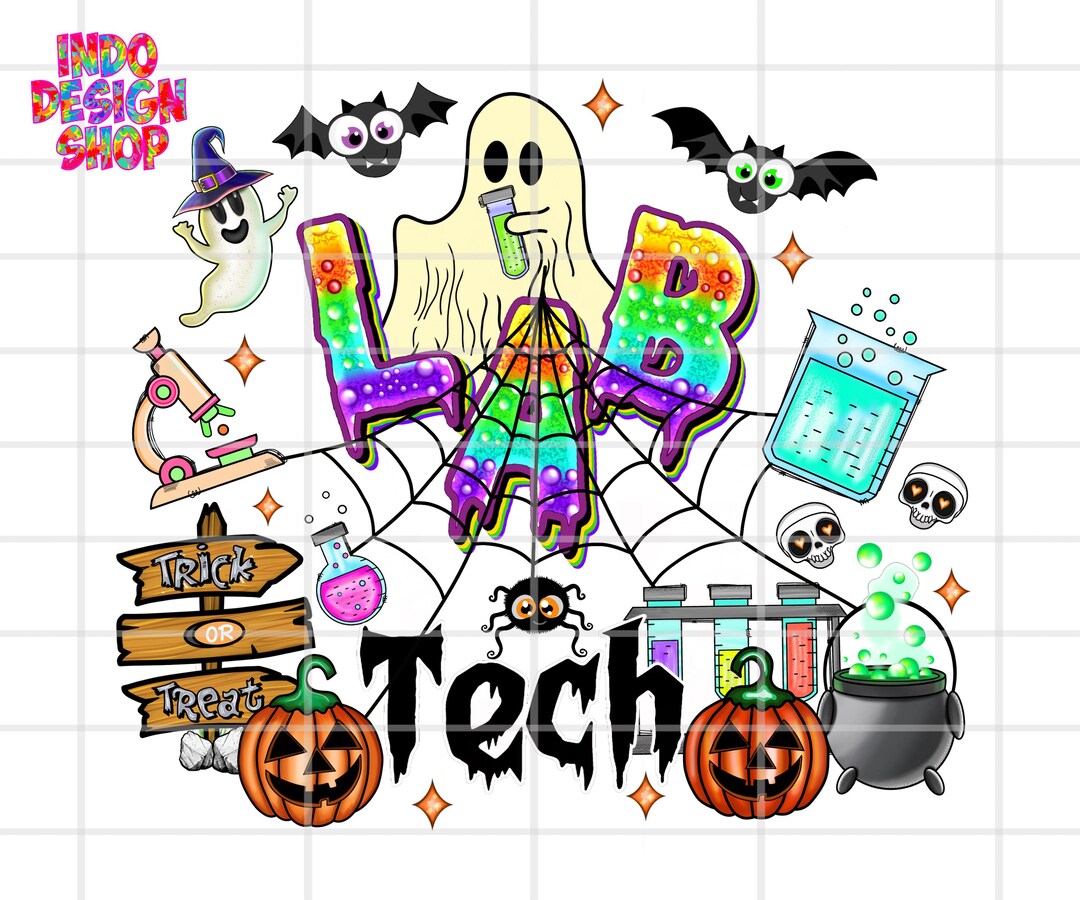 Lab Tech Halloween Png, Spooky Lab Tech Png, Lab Halloween Png ...