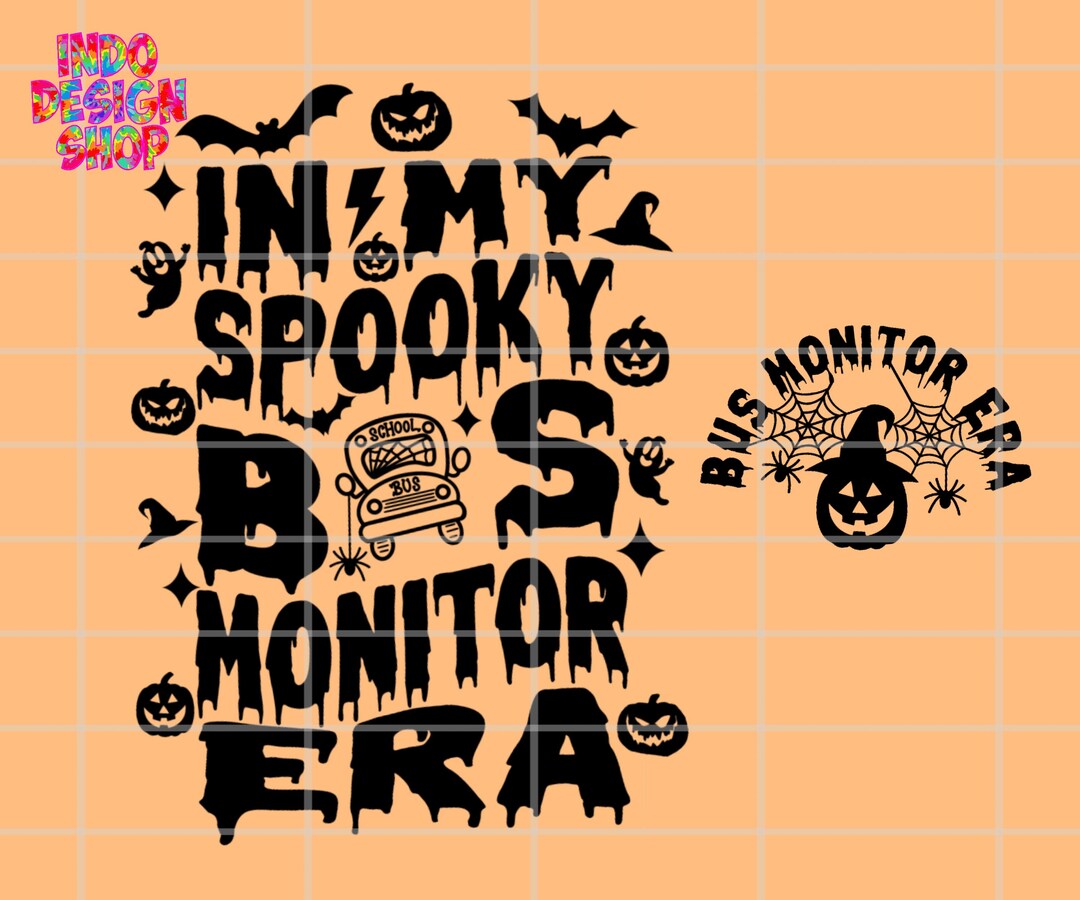 In My Spooky Bus Monitor Era Svg Png, Halloween Bus Monitor Svg Png ...