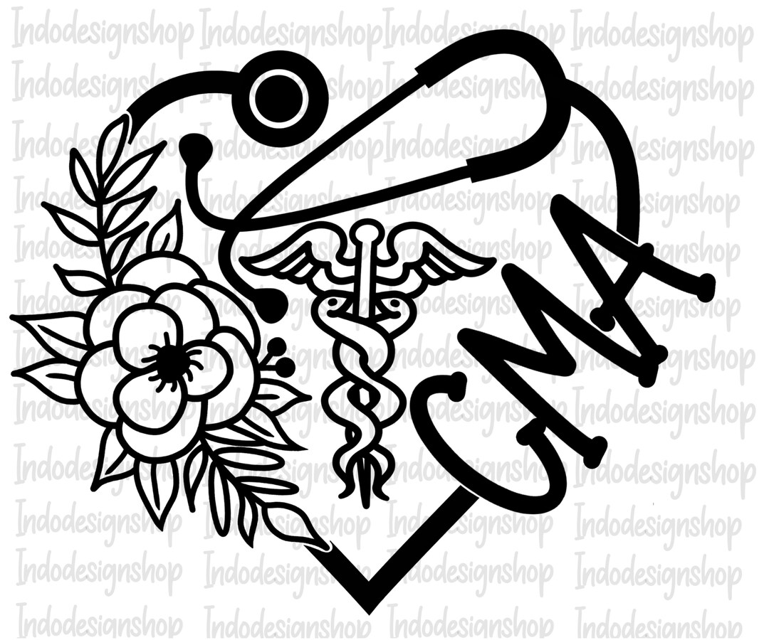 CMA Svg, Certified Medical Assistant Svg, Floral Cma Svg, Certified ...
