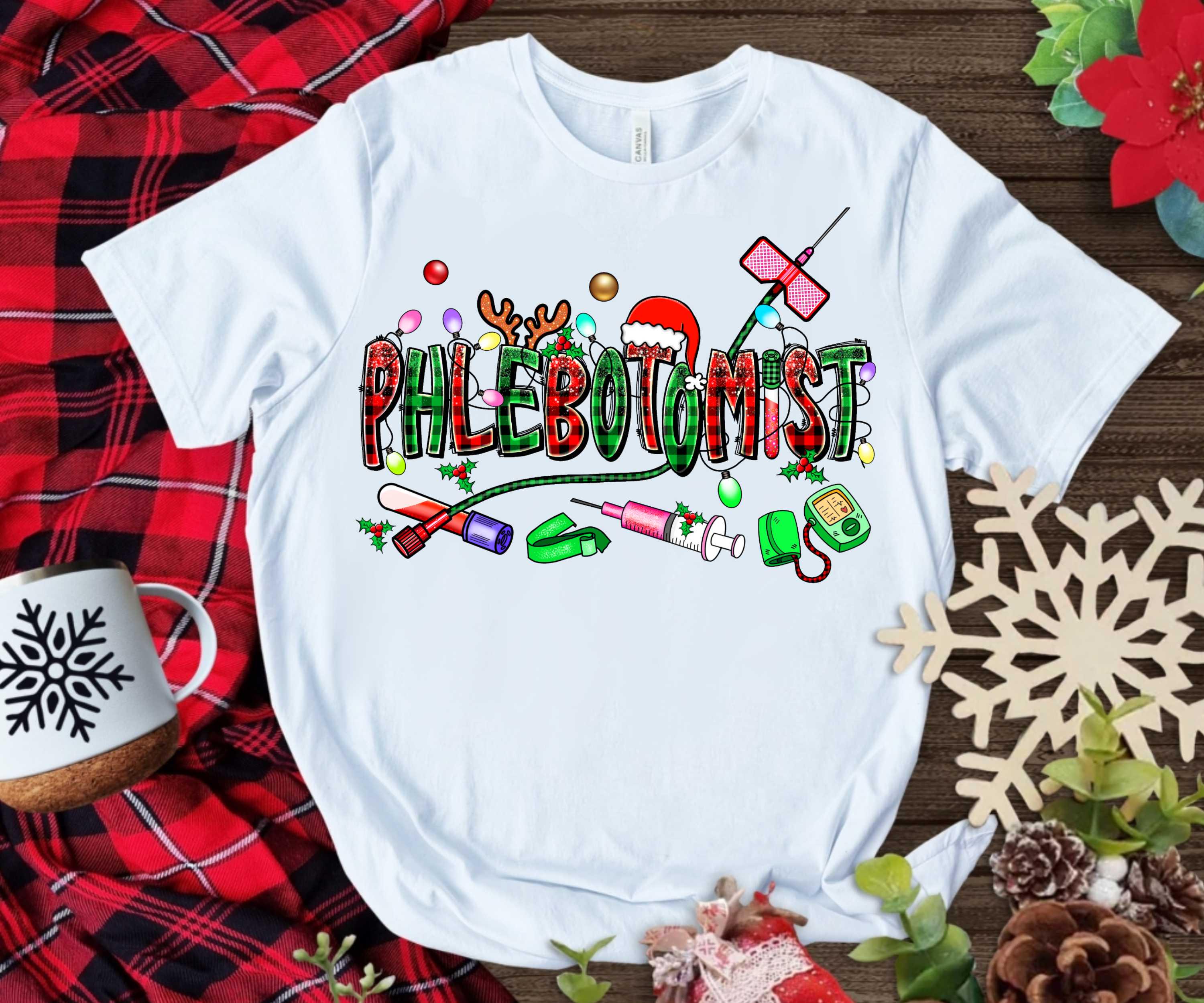 Christmas Phlebotomy Png, Phlebotomist Christmas Png Sublimation File ...