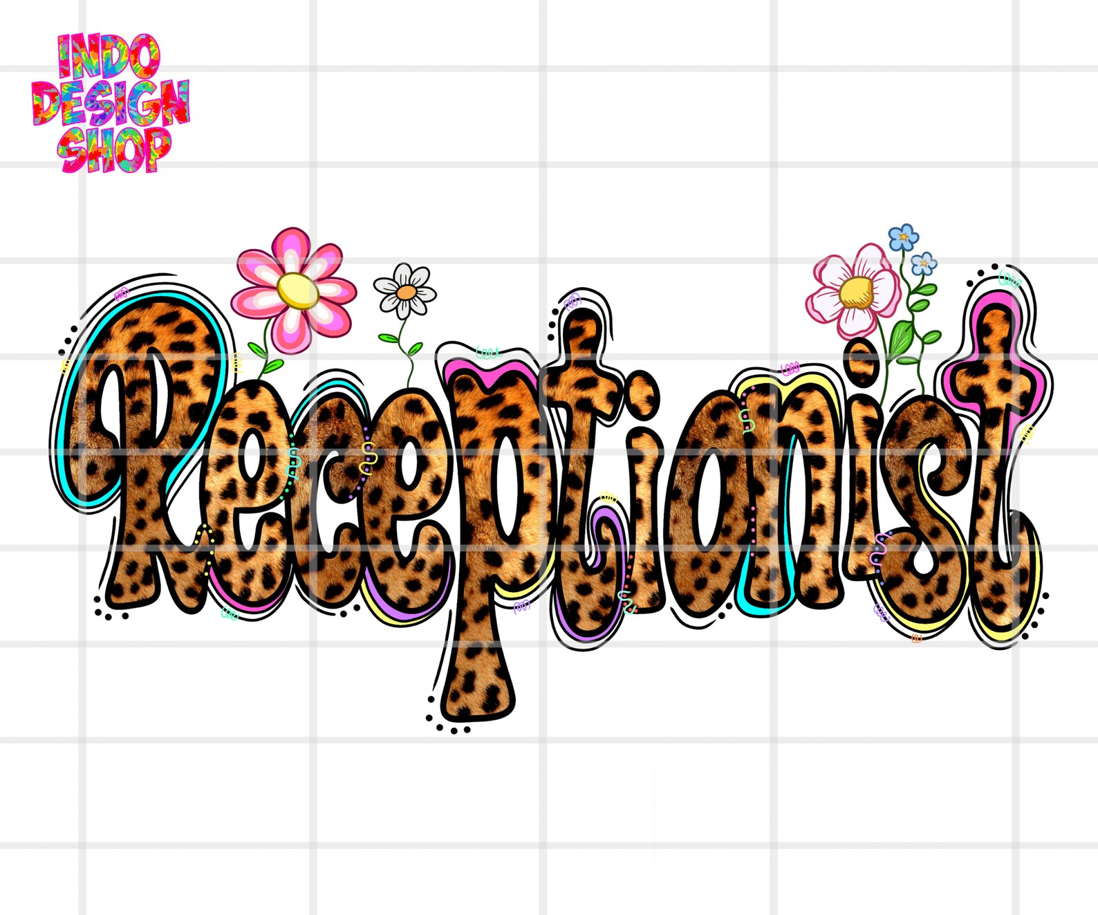 Receptionist Png Receptionist Shirt Png Leopard Receptionist - Etsy