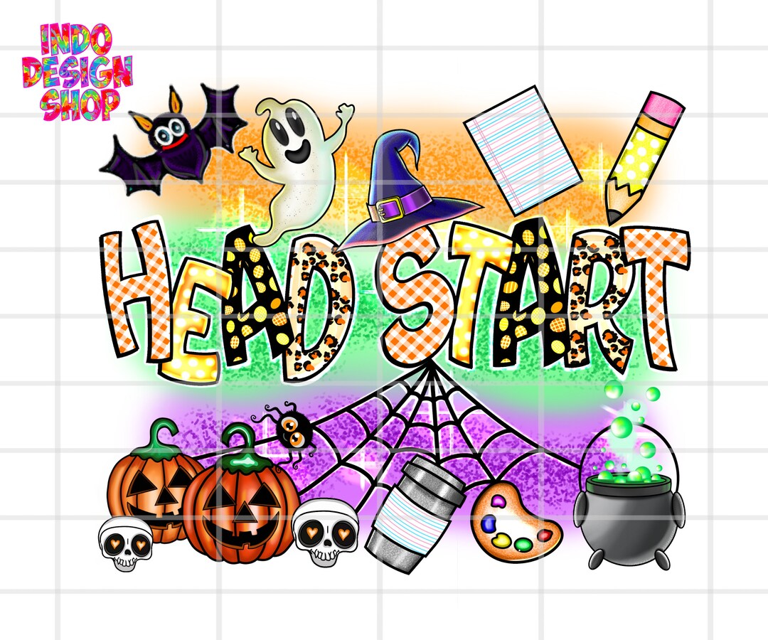 Halloween Head Start Png Spooky Head Start Png Halloween - Etsy
