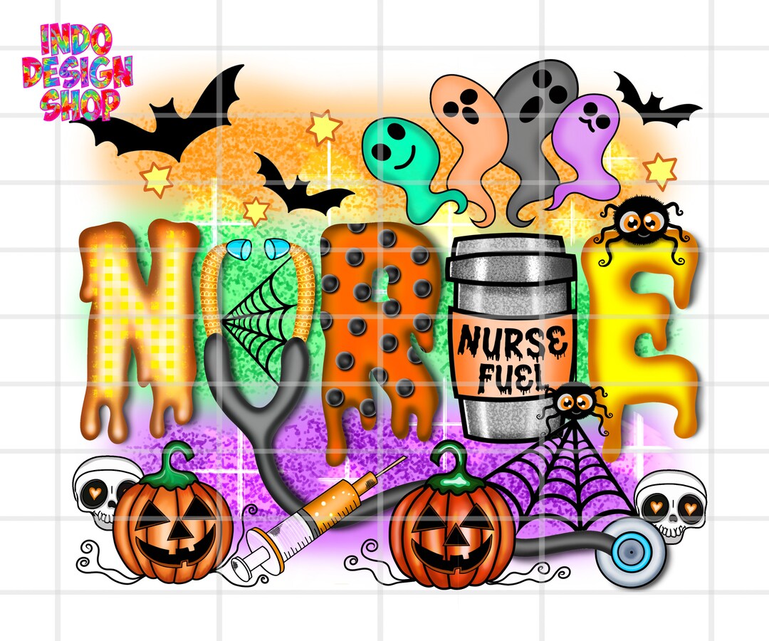 Halloween Nurse Png, Halloween Nurse Sublimation Design and Digital ...