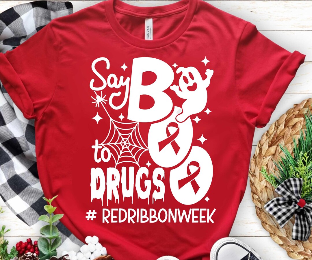 Red Ribbon Week Svg Png, Say Boo to Drugs Svg, Say Boo to Drugs Kids ...