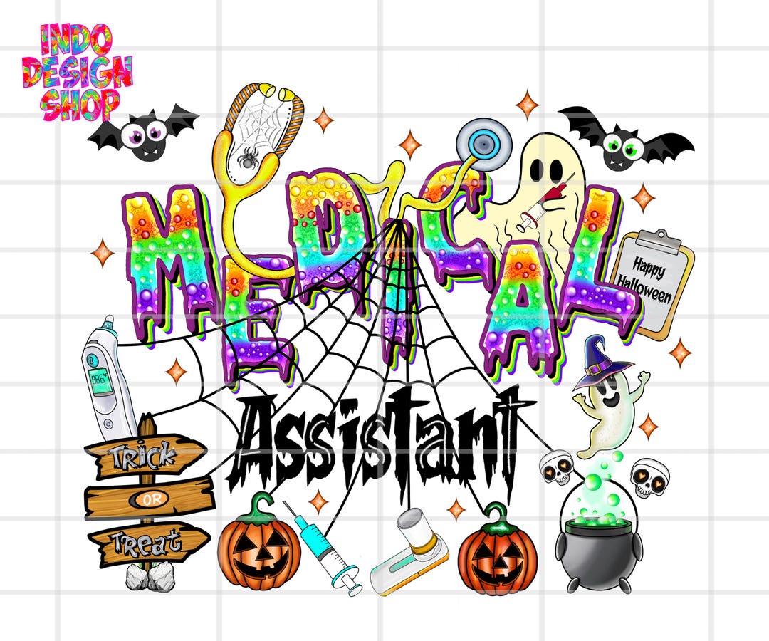 Medical Assistant Halloween Png File for Sublimation, Halloween Medical ...