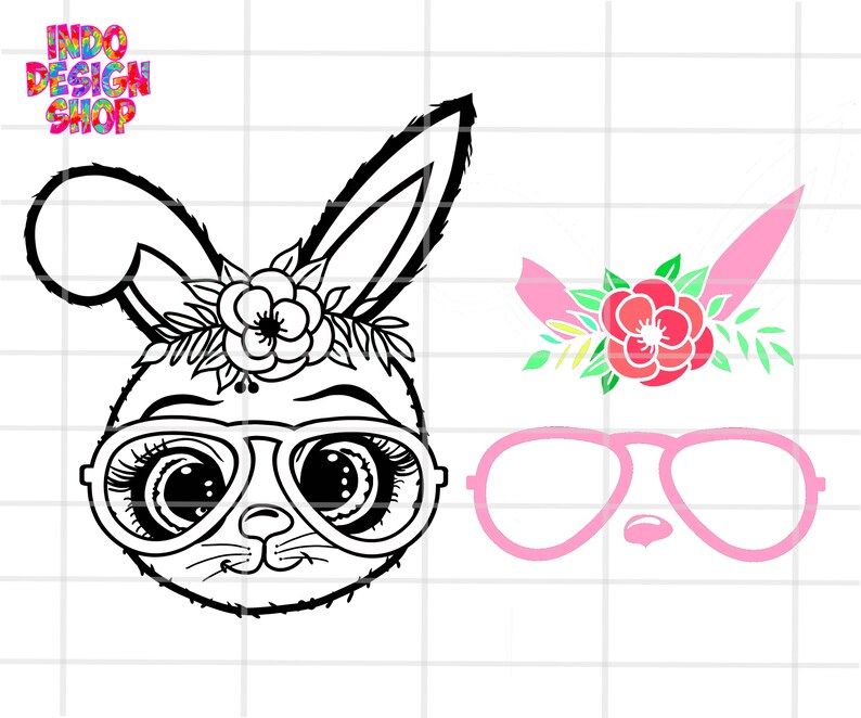 Bunny Face Svg Cute Bunny Face Svg Cute Bunny Svg Png Happy - Etsy