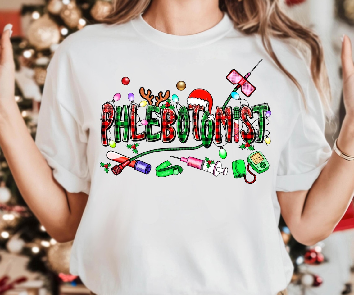 Christmas Phlebotomy Png, Phlebotomist Christmas Png Sublimation File ...