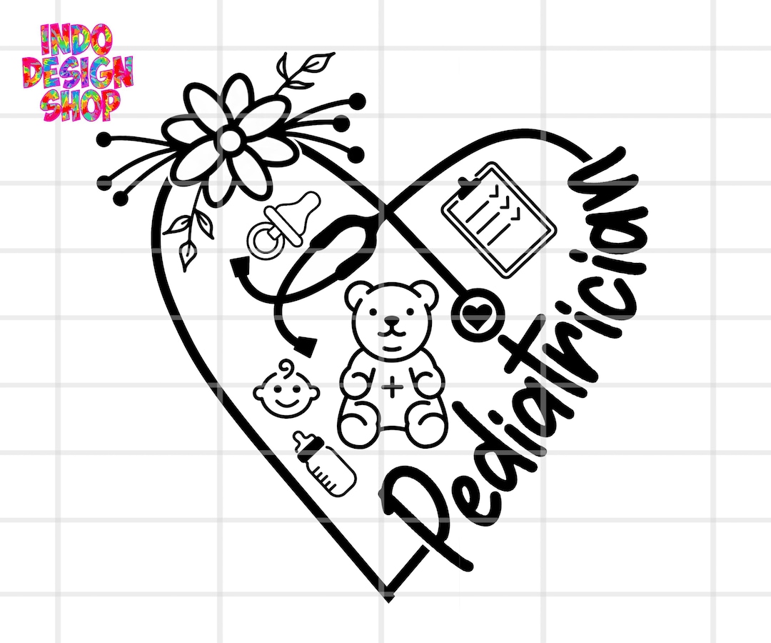 Pediatrician Svg Png, Floral Pediatric Nurse Svg Png Sublimation Design ...