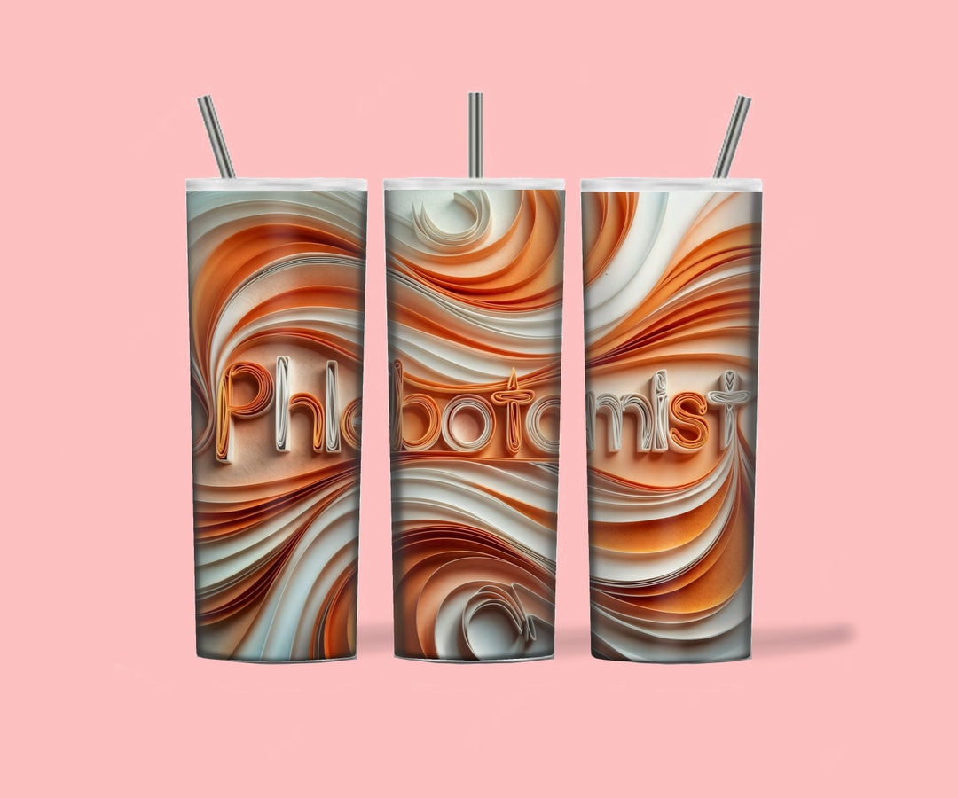 Phlebotomist Tumbler Wrap Png, 3D Paper Phlebotomist Wrap Png Design ...