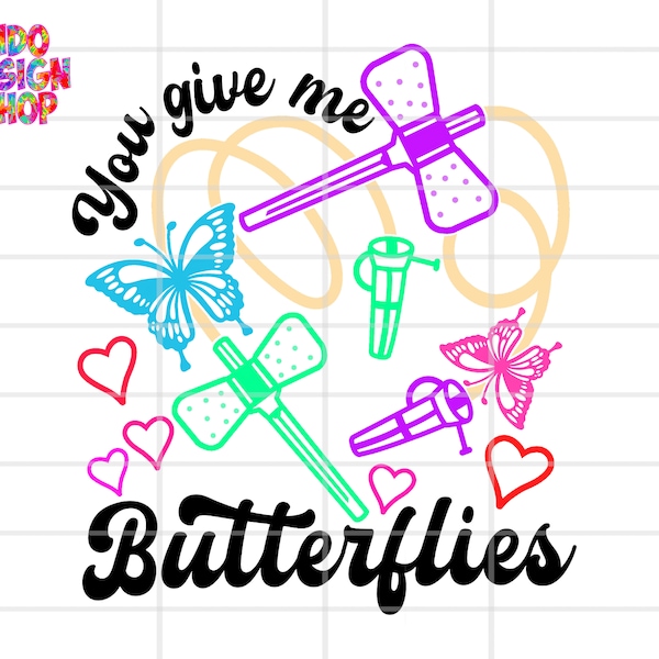You Give Me Butterflies Svg - Etsy