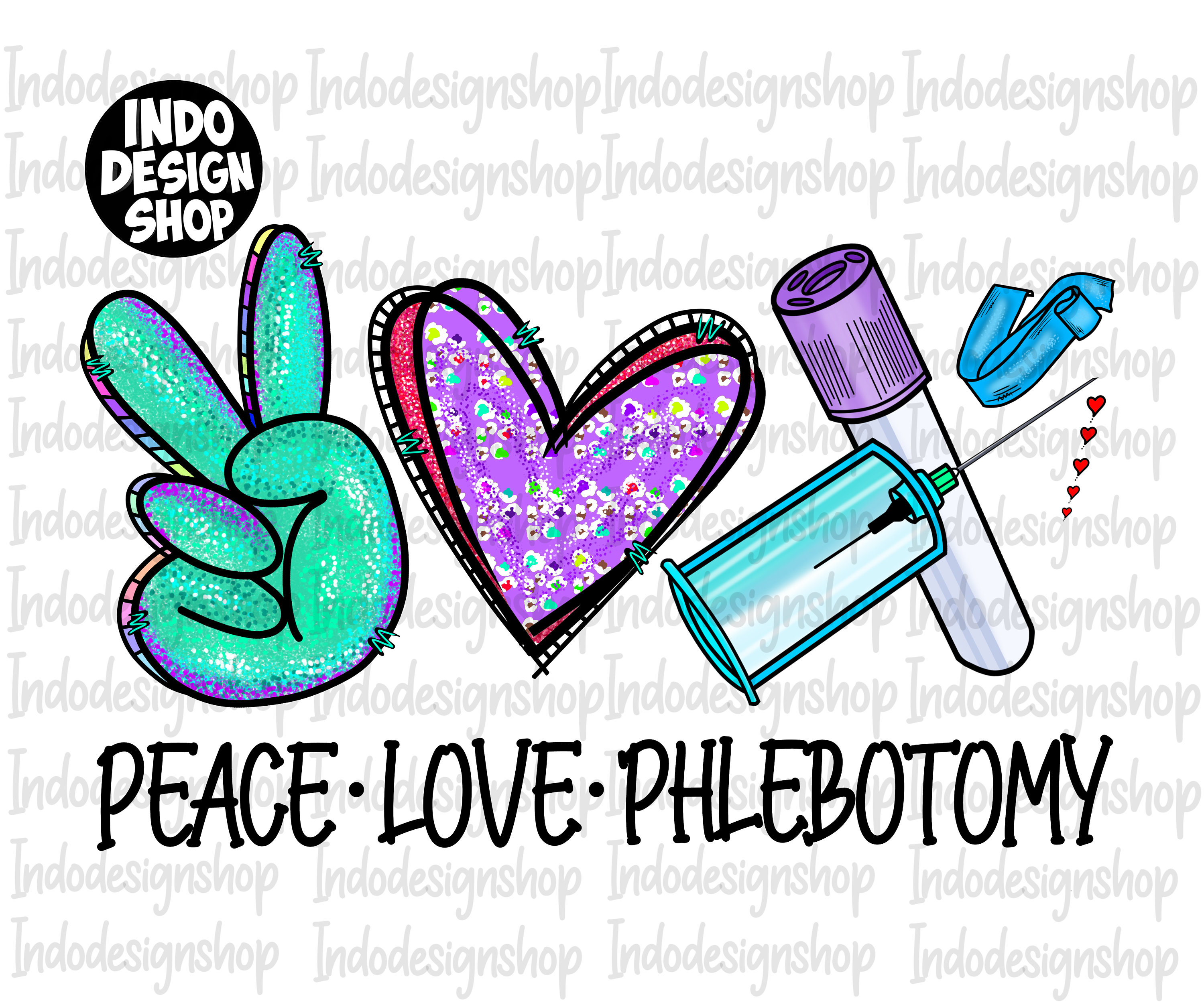 Peace Love Phlebotomy Png Phlebotomist Tech Sublimation Png - Etsy