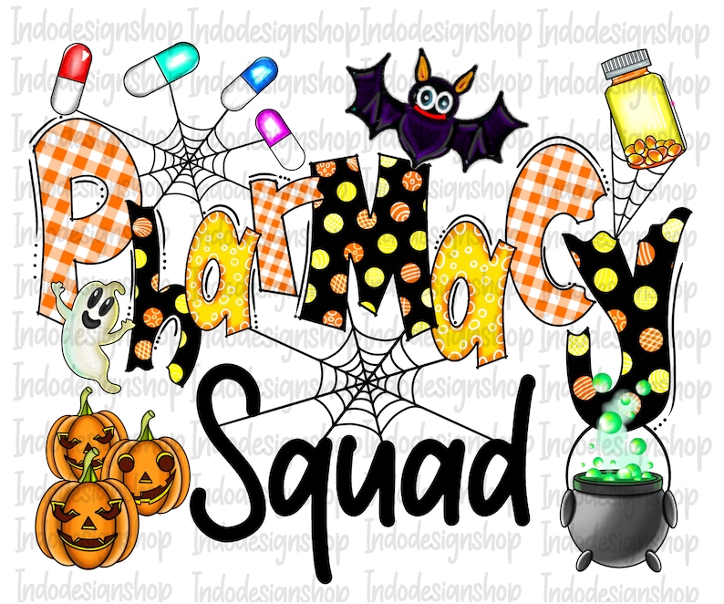 Halloween Pharmacy Squad Png Design, Halloween Pharmacy Technician Png ...