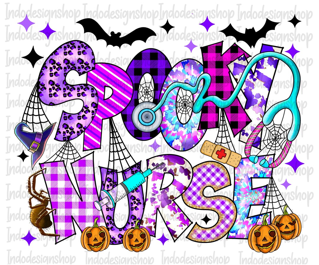 Halloween Nurse Png, Halloween Spooky Nurse Sublimation Design and ...
