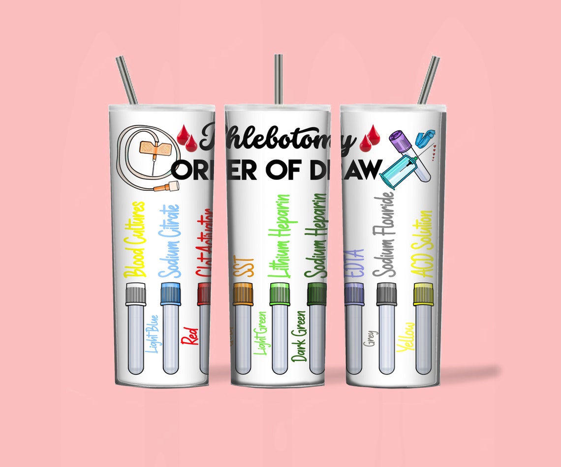 Phlebotomy Order of Draw Tumbler Design Phlebotomist 20 Oz - Etsy