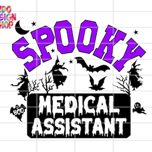 Spooky Medical Assistant Svg Png, Halloween Medical Assistant Svg File ...