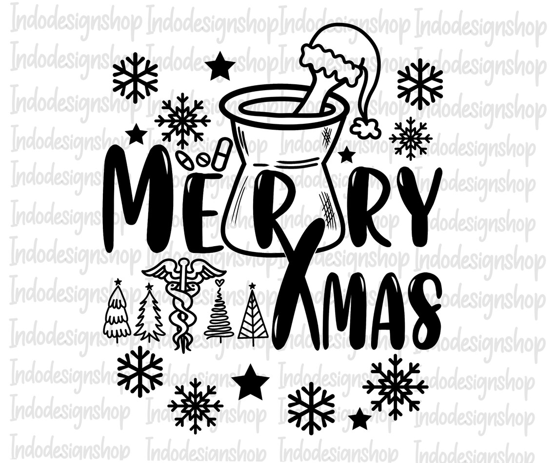 Pharmacy Christmas Svg, Merry RX Mas Pharmacy Svg, Christmas Pharmacist ...