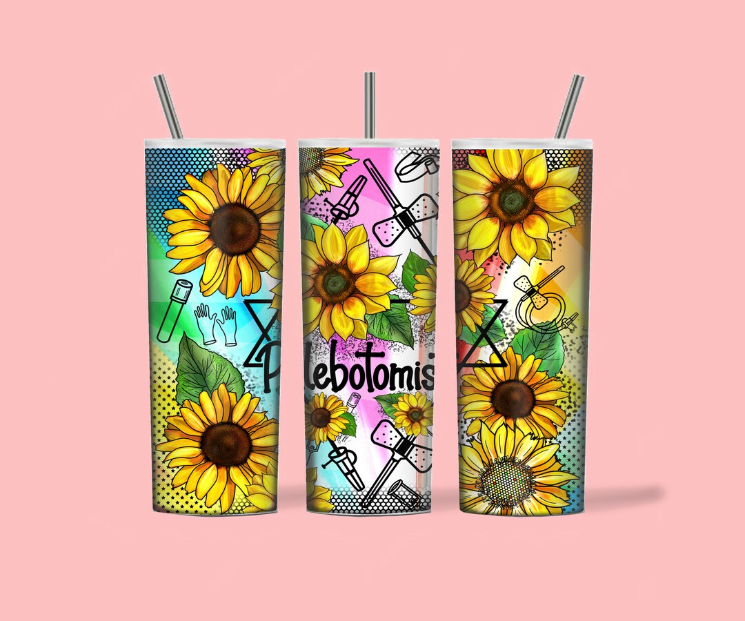 Summer Phlebotomist Tumbler Wrap Png, Sunflower Phlebotomist Tumbler ...