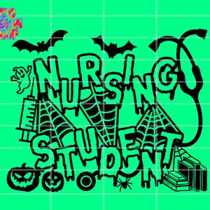Halloween Nursing Student Svg Png, Halloween Nurse Svg Png, Nursing ...