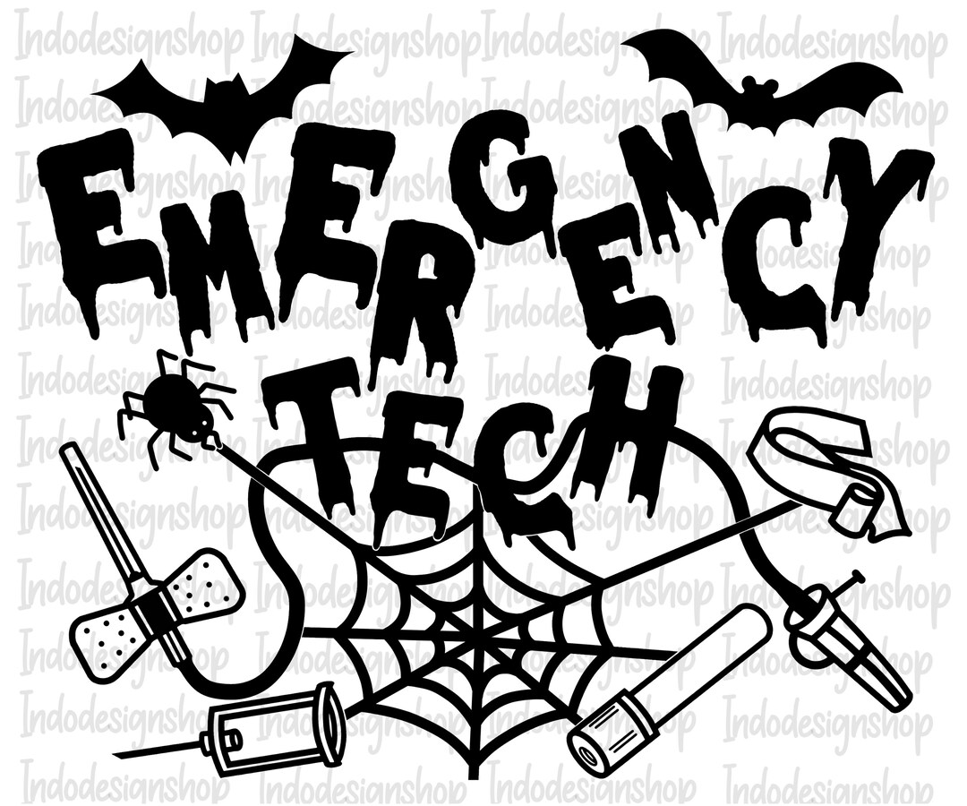 Halloween Emergency Tech Svg, Halloween Emergency Technician Svg Png ...