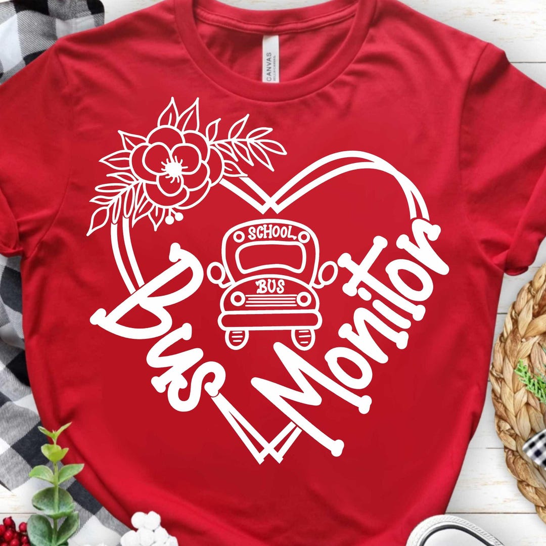 Bus Monitor Svg Png, Floral Bus Monitor Svg File for Cricut, One Loved ...