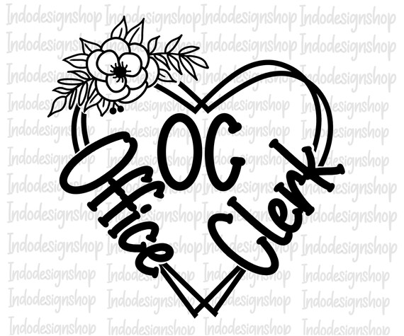 Office Clerk Svg Png Office Clerk Svg File for Cricut Floral - Etsy