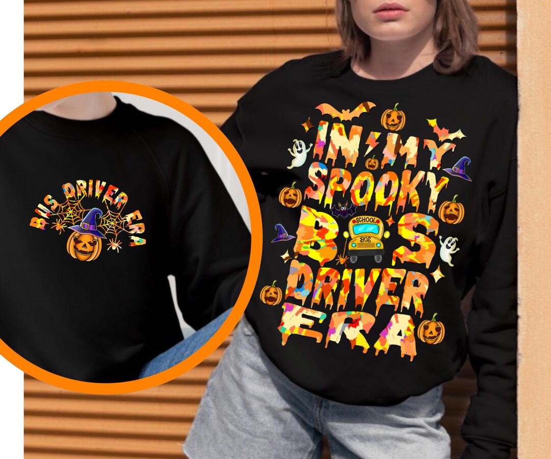 In My Spooky Bus Driver Era Png, Halloween Bus Driver Png File for ...