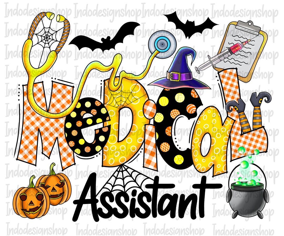 Halloween Medical Assistant Png File for Sublimation and Digital ...