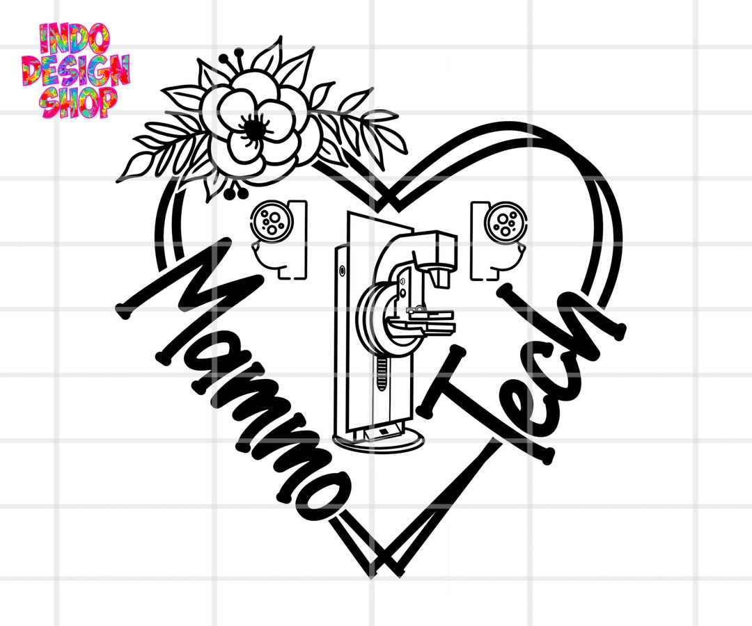 Mammo Tech Svg, Mammo Technologist Svg, Floral Mammo Tech Svg Png ...