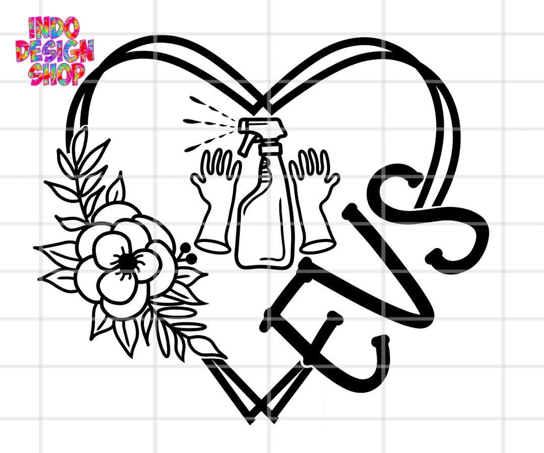 EVS Svg, Environmental Services Svg Png, Floral EVS Svg Png ...